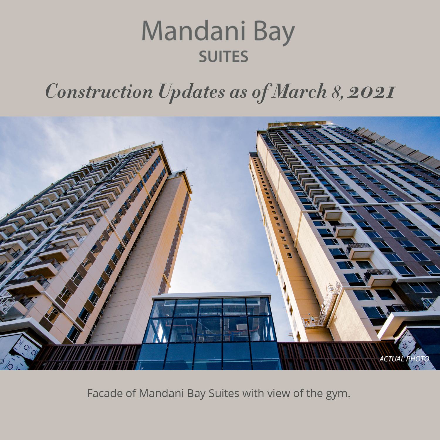 Mandani Bay Suites Construction Updates As Of March 8, 2021